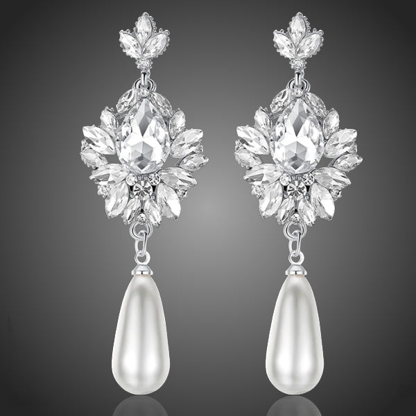 Náušnice Crystal Perly Landa